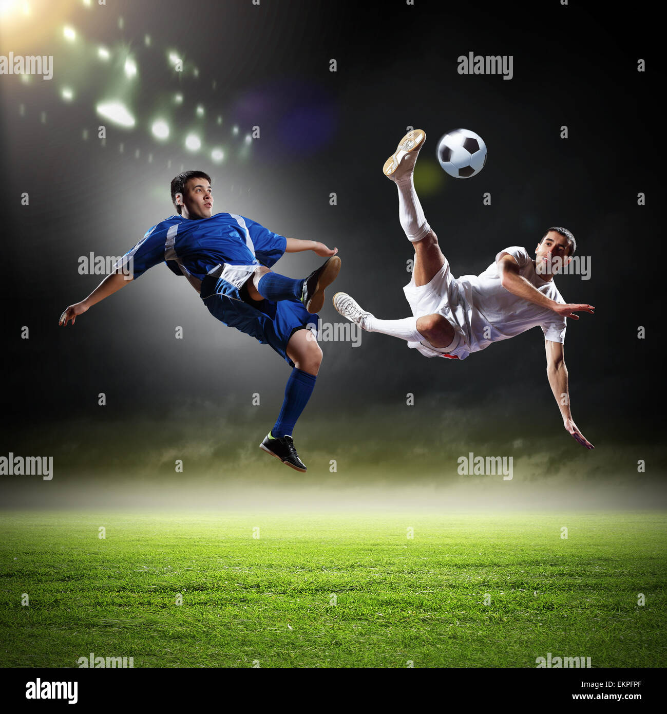 Two football player Stock Photo - Alamy