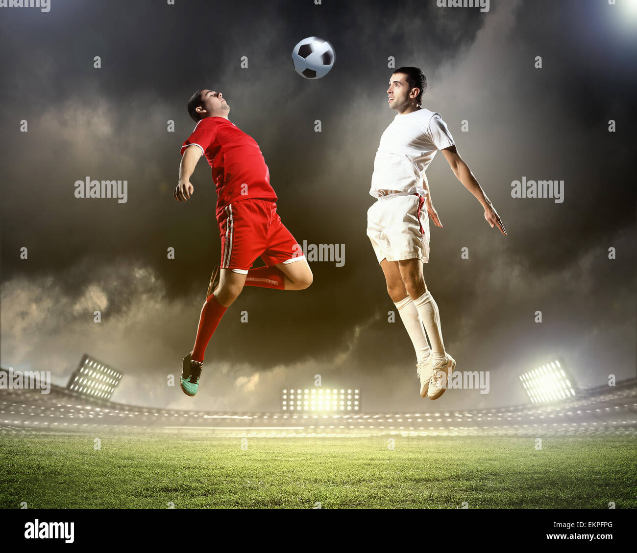 Two football player Stock Photo - Alamy