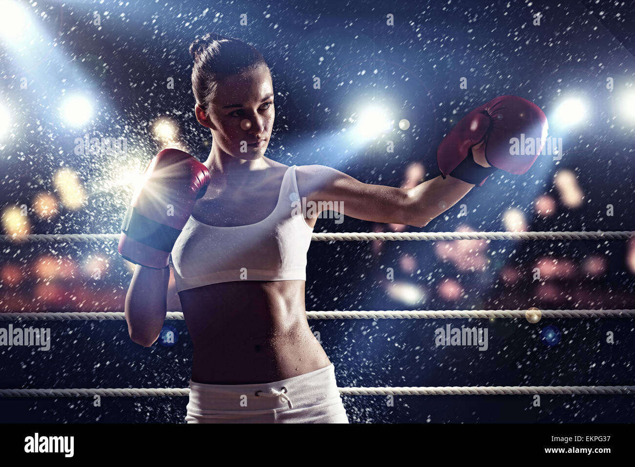 Young boxer woman Stock Photo - Alamy
