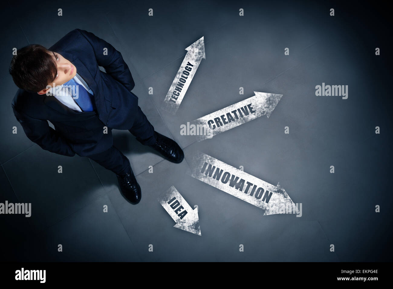 Image of businessman top view Stock Photo - Alamy