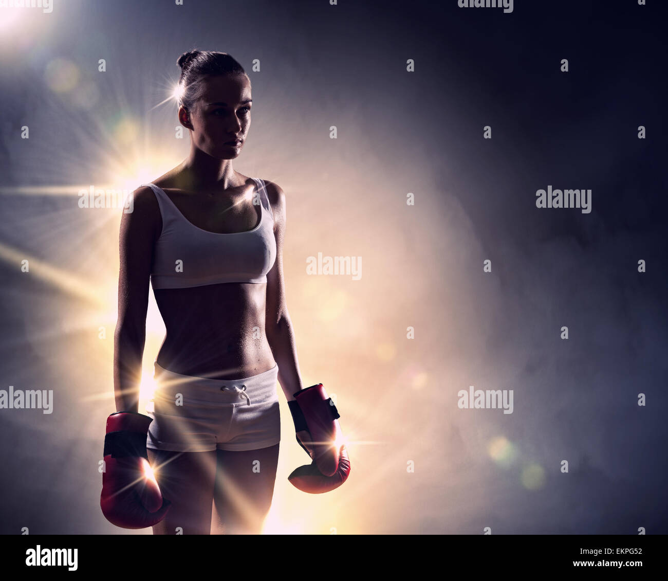 Young boxer woman Stock Photo - Alamy