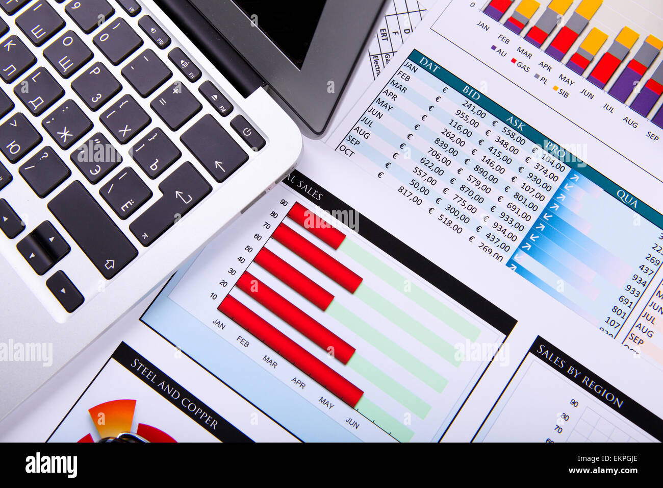 Financial papers on the table Stock Photo - Alamy
