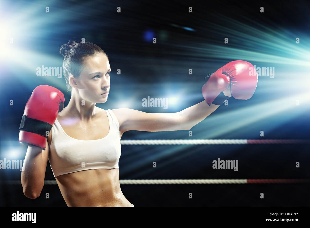 Young boxer woman Stock Photo - Alamy