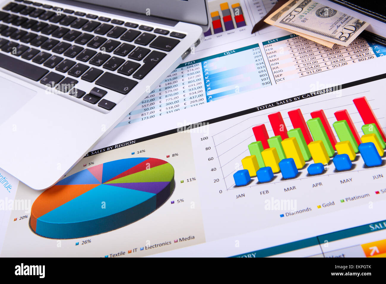 Financial papers on the table Stock Photo - Alamy