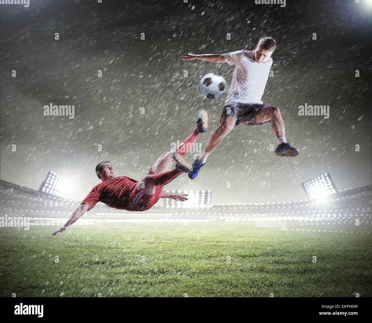 Two football player Stock Photo - Alamy