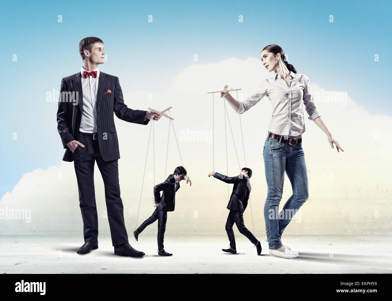 Image man woman marionette puppets hi-res stock photography and images ...
