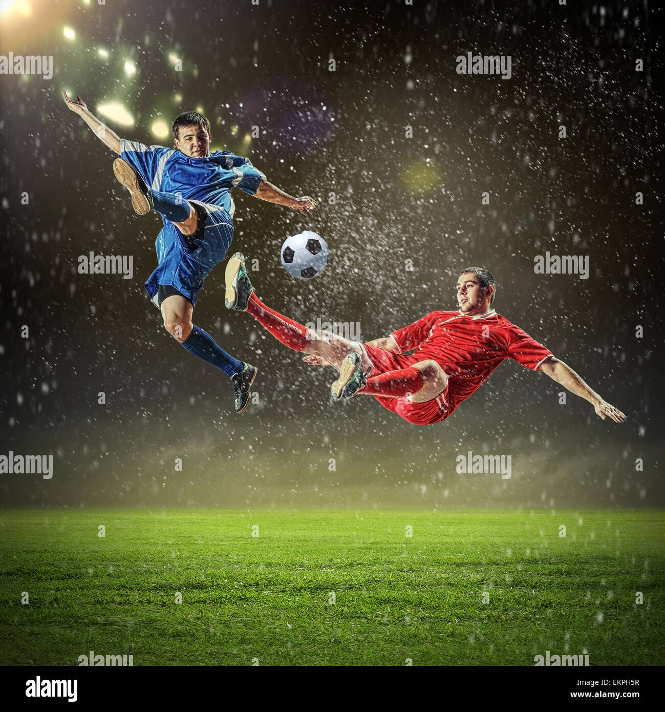 Two football player Stock Photo - Alamy