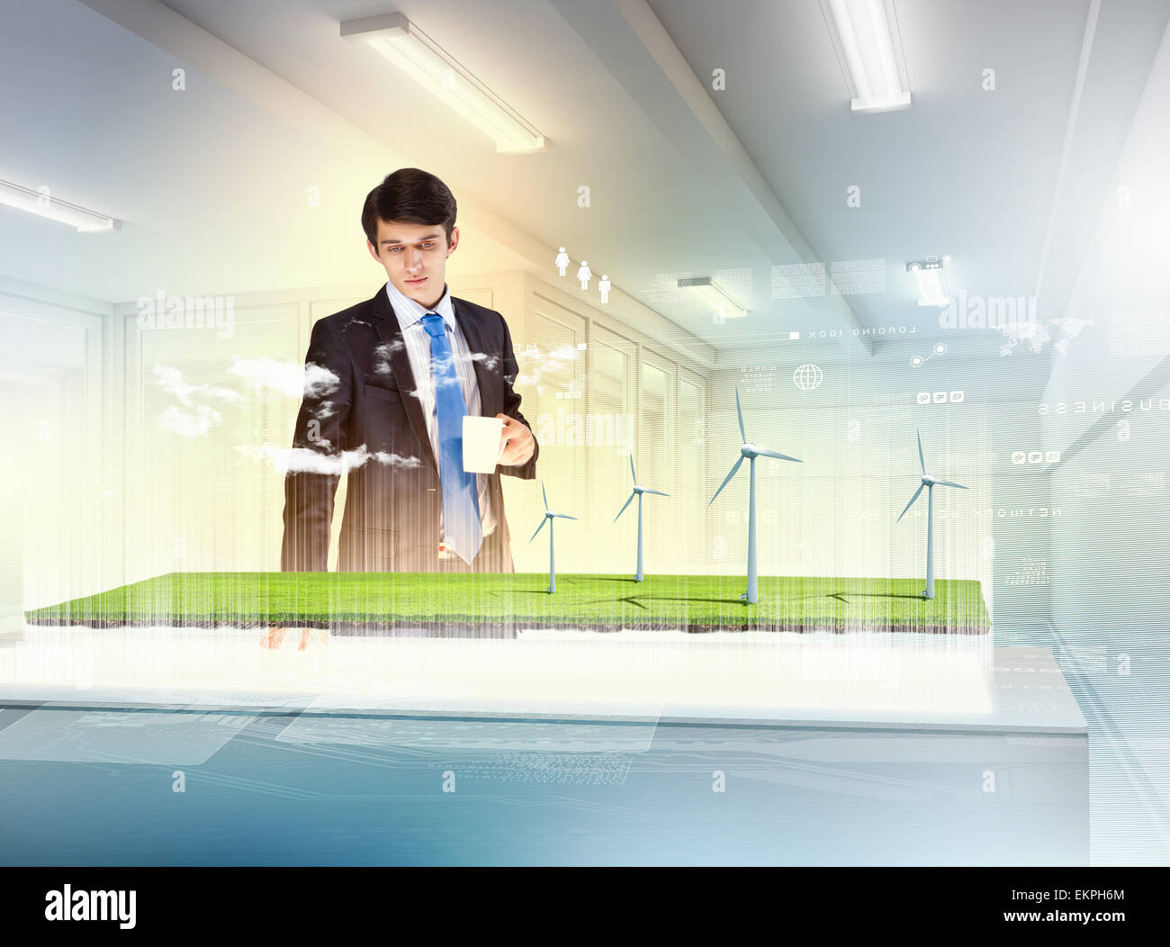 Environmental problems and high-tech innovations Stock Photo - Alamy