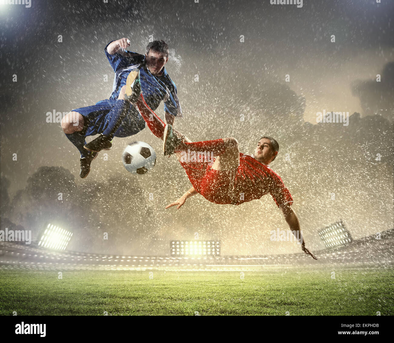Two football player Stock Photo - Alamy