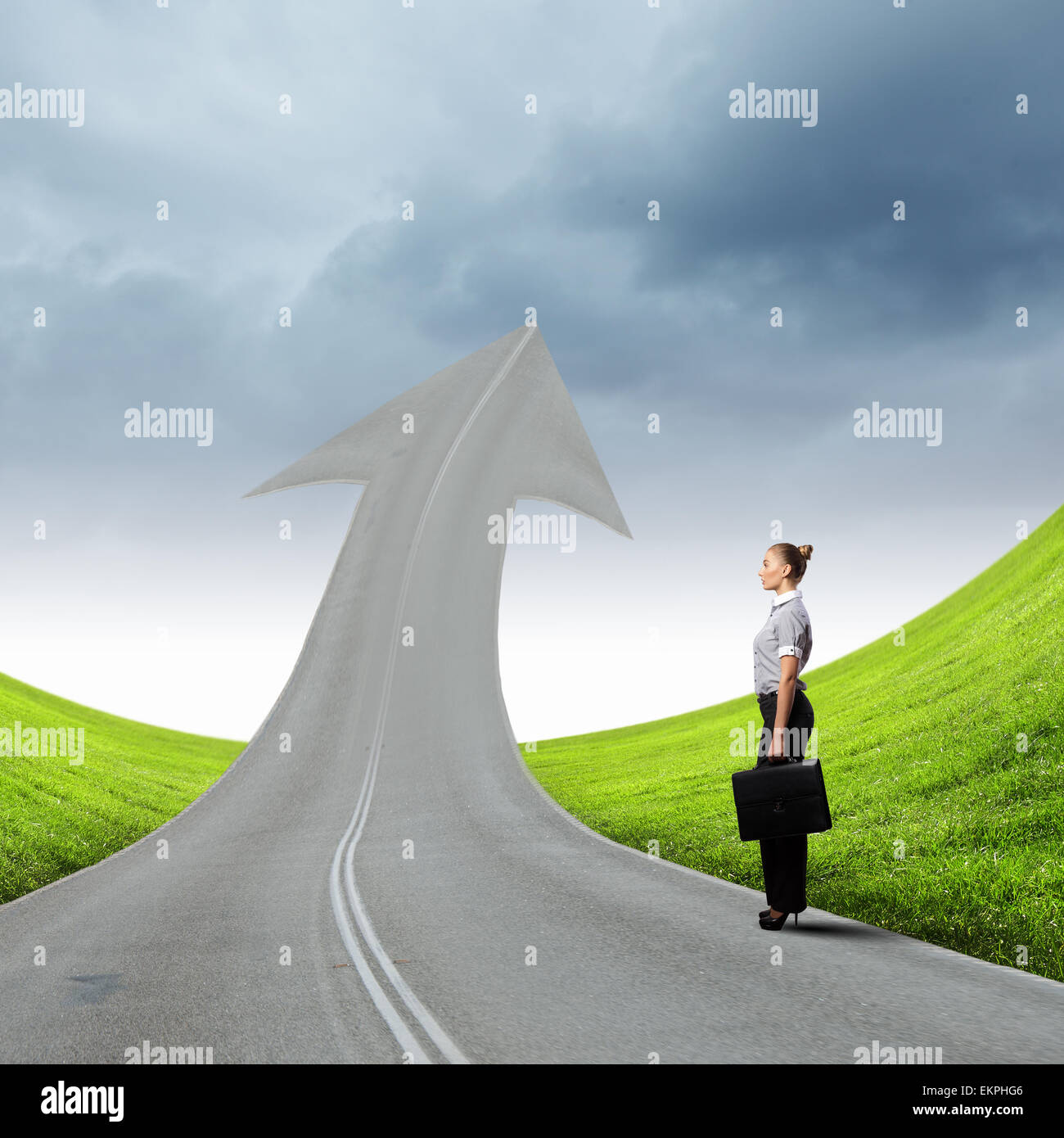 Concept of the road to success Stock Photo - Alamy