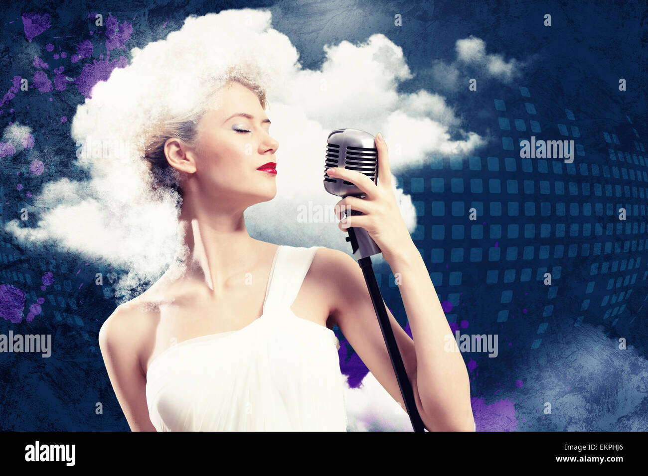 Image of female singer Stock Photo - Alamy
