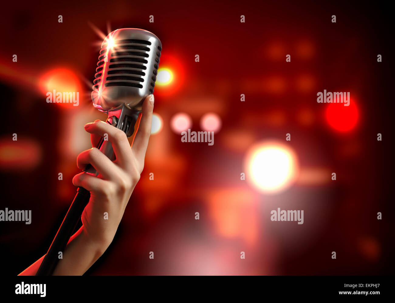 audio microphone retro style Stock Photo - Alamy