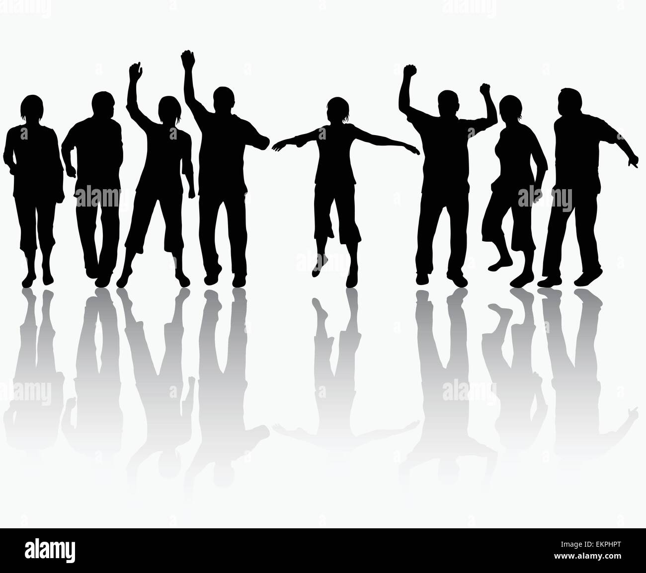 Happy black people Stock Vector Images - Alamy