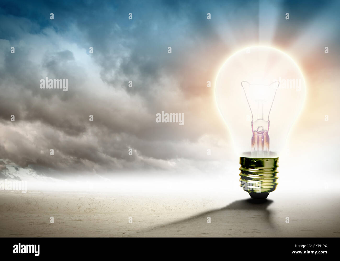 Light bulb and nature Stock Photo - Alamy