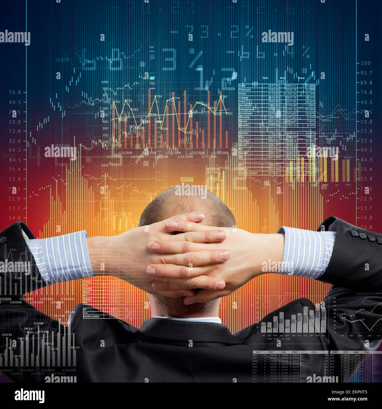 Back view of businessman Stock Photo - Alamy