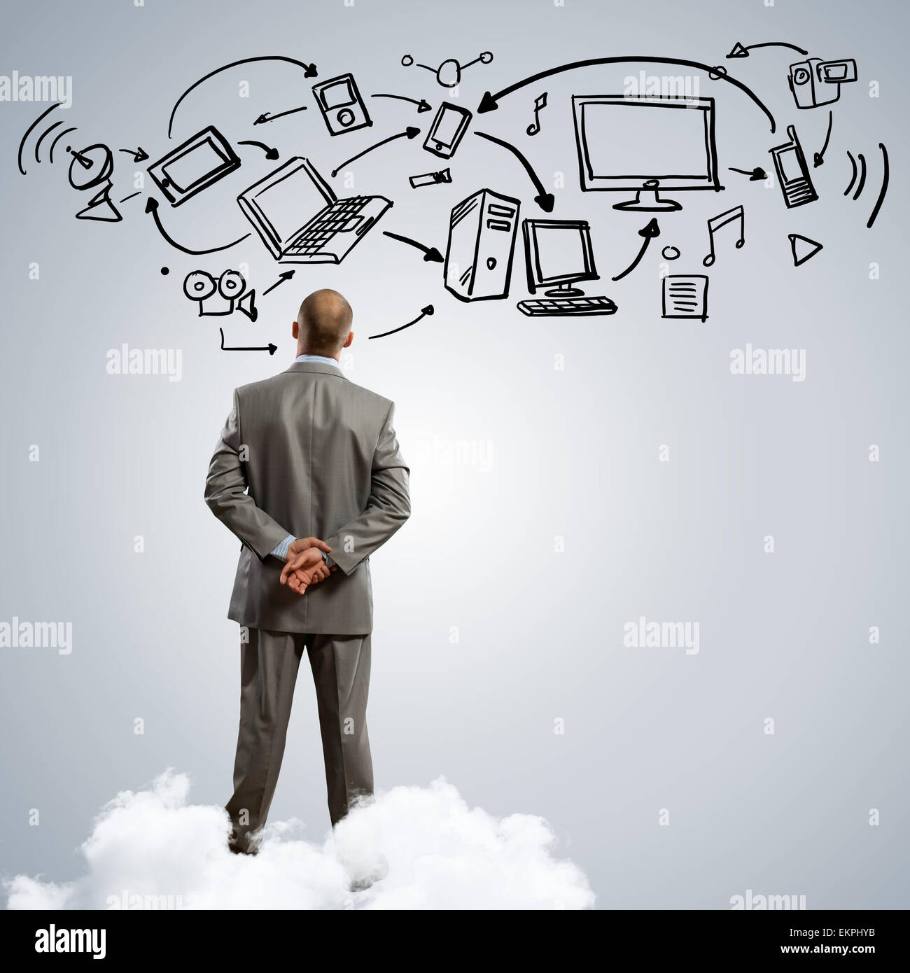 Back view of businessman Stock Photo - Alamy