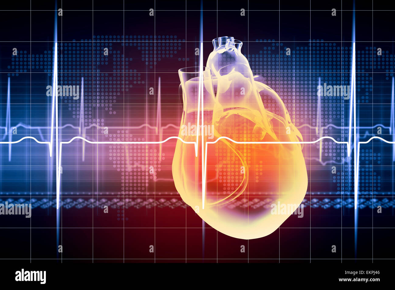 Human heart beats Stock Photo - Alamy