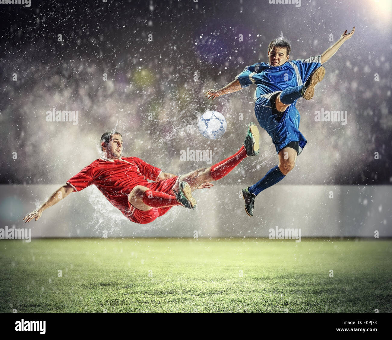 Professional football player strike ball hi-res stock photography and ...