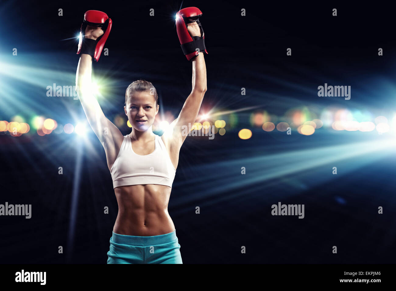 Young boxer woman Stock Photo - Alamy
