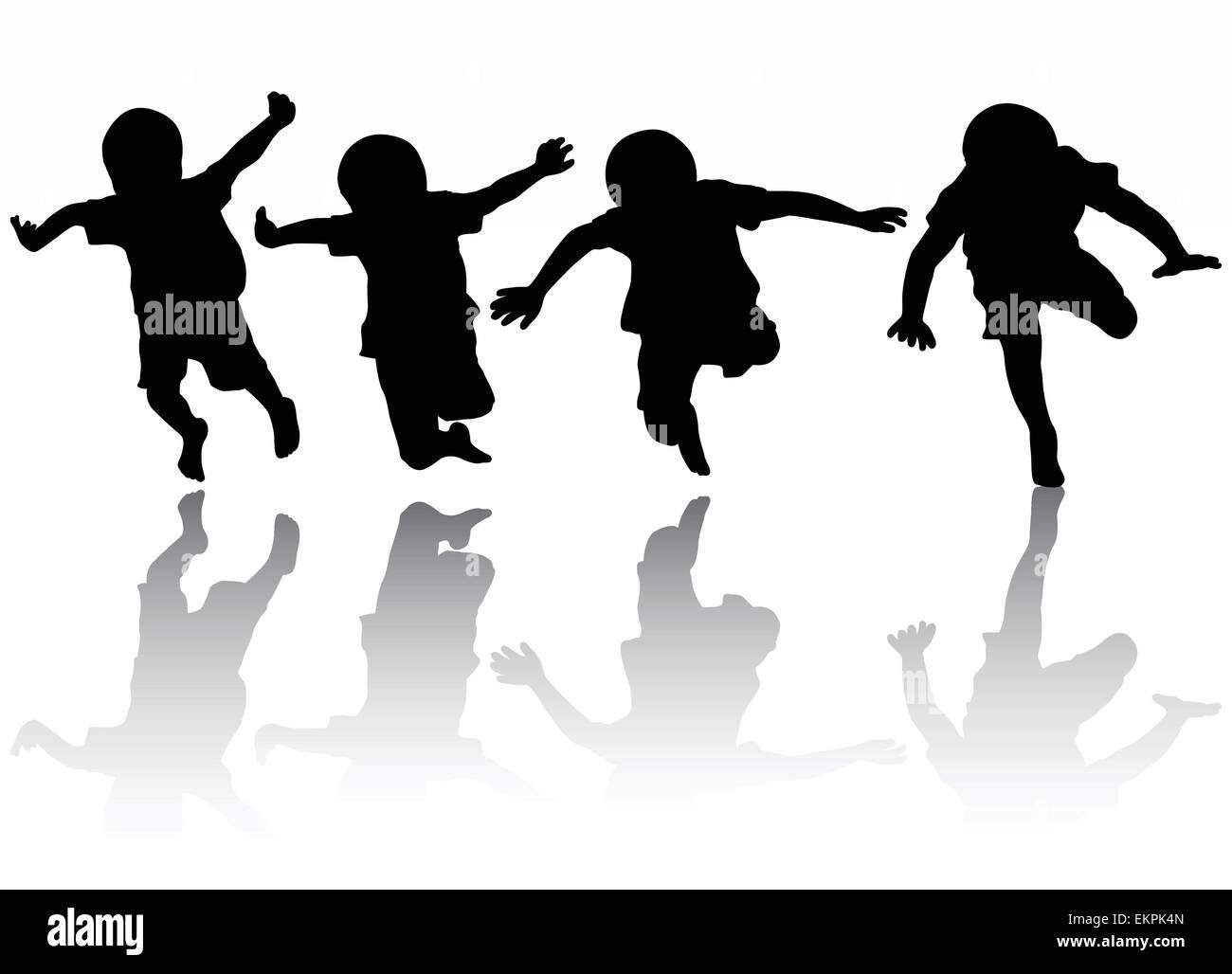 Black kid jumping Stock Vector Images - Alamy