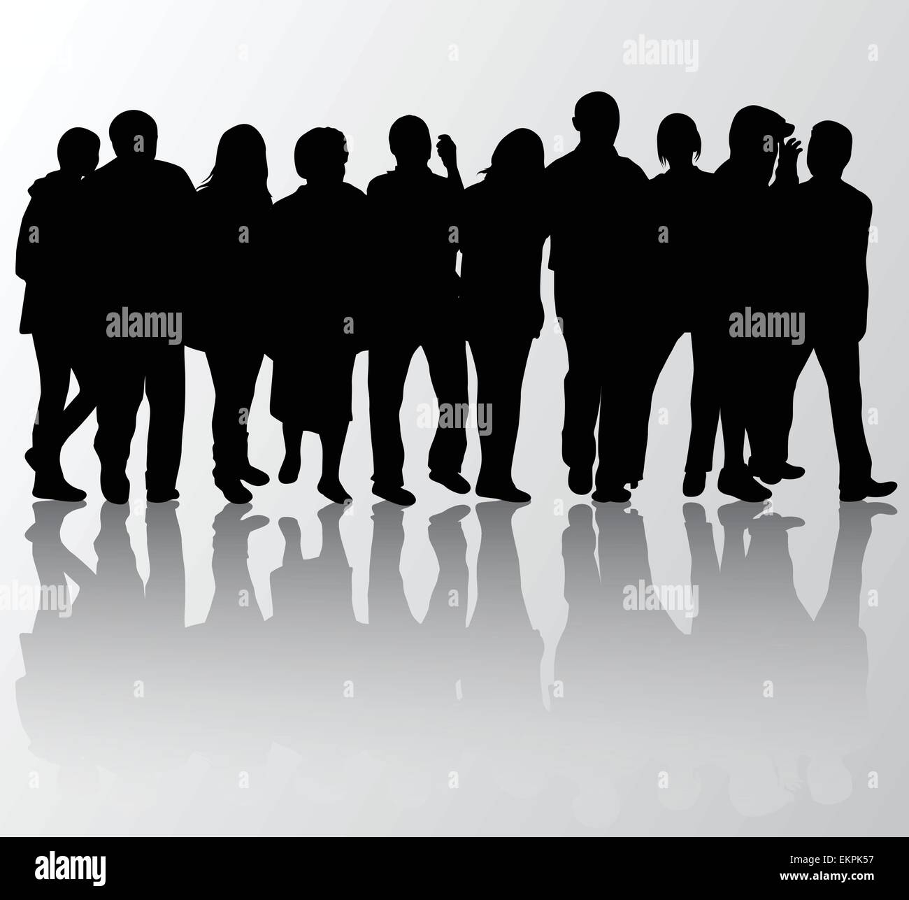 Group young people watching Stock Vector Images - Alamy