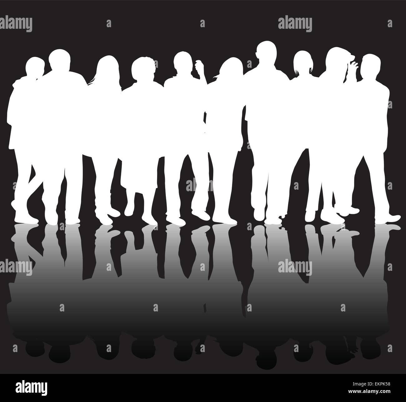 Young people standing talking Stock Vector Images - Alamy