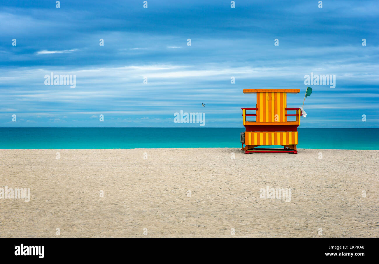 Colorful Life Guard house on the beach Stock Photo - Alamy