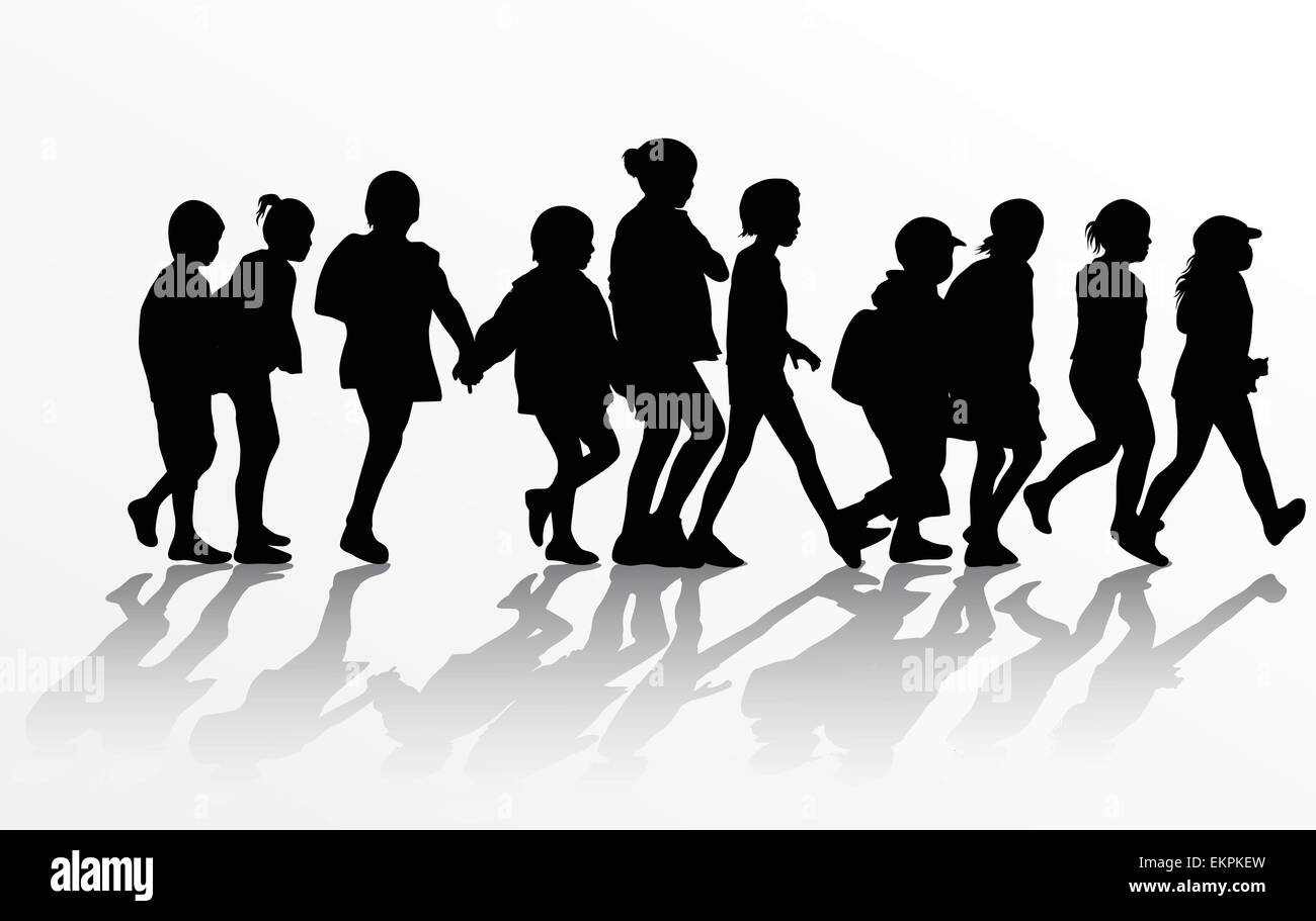 Group of children vector vectors hi-res stock photography and images ...