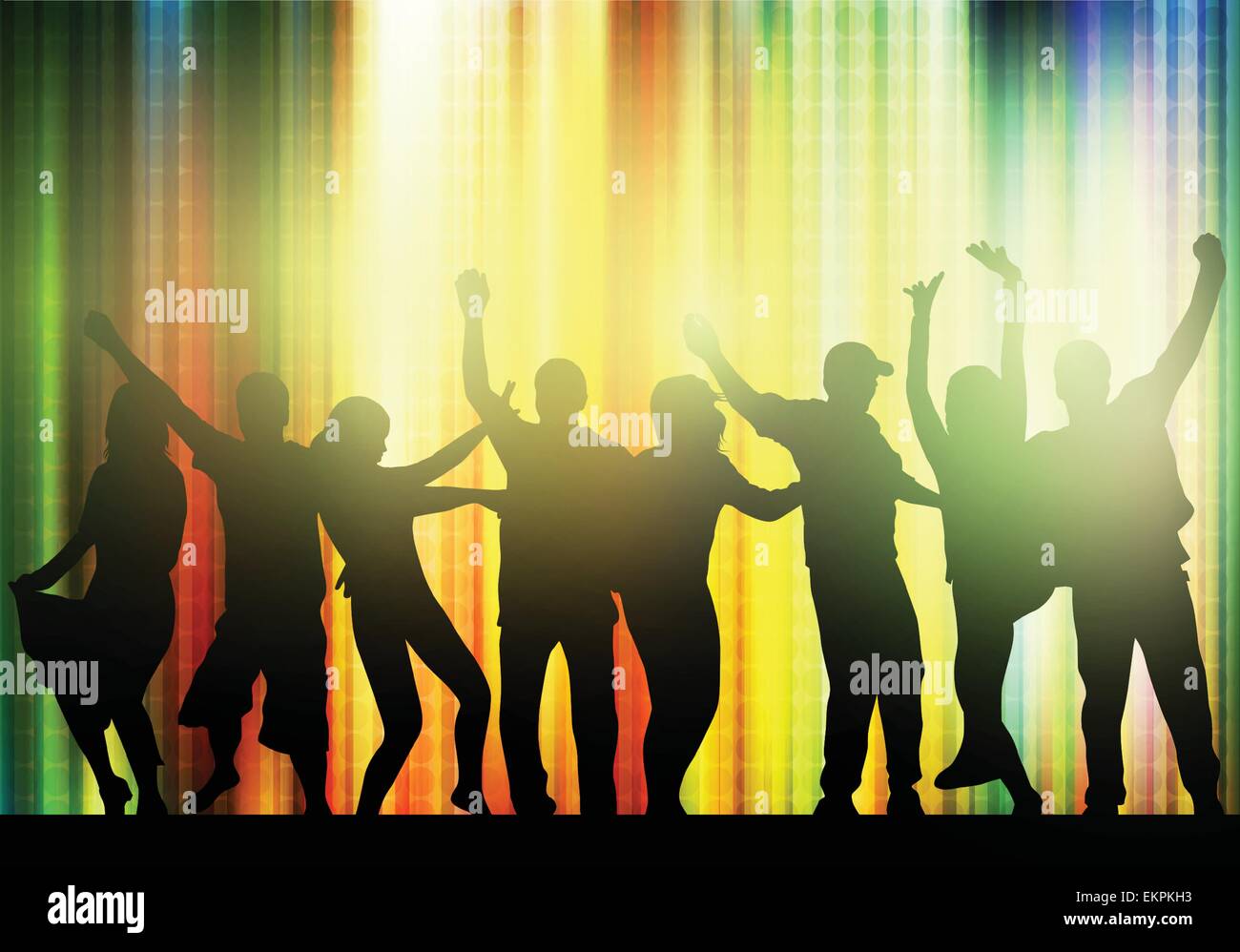 Group of young people dancing Stock Vector Images - Alamy