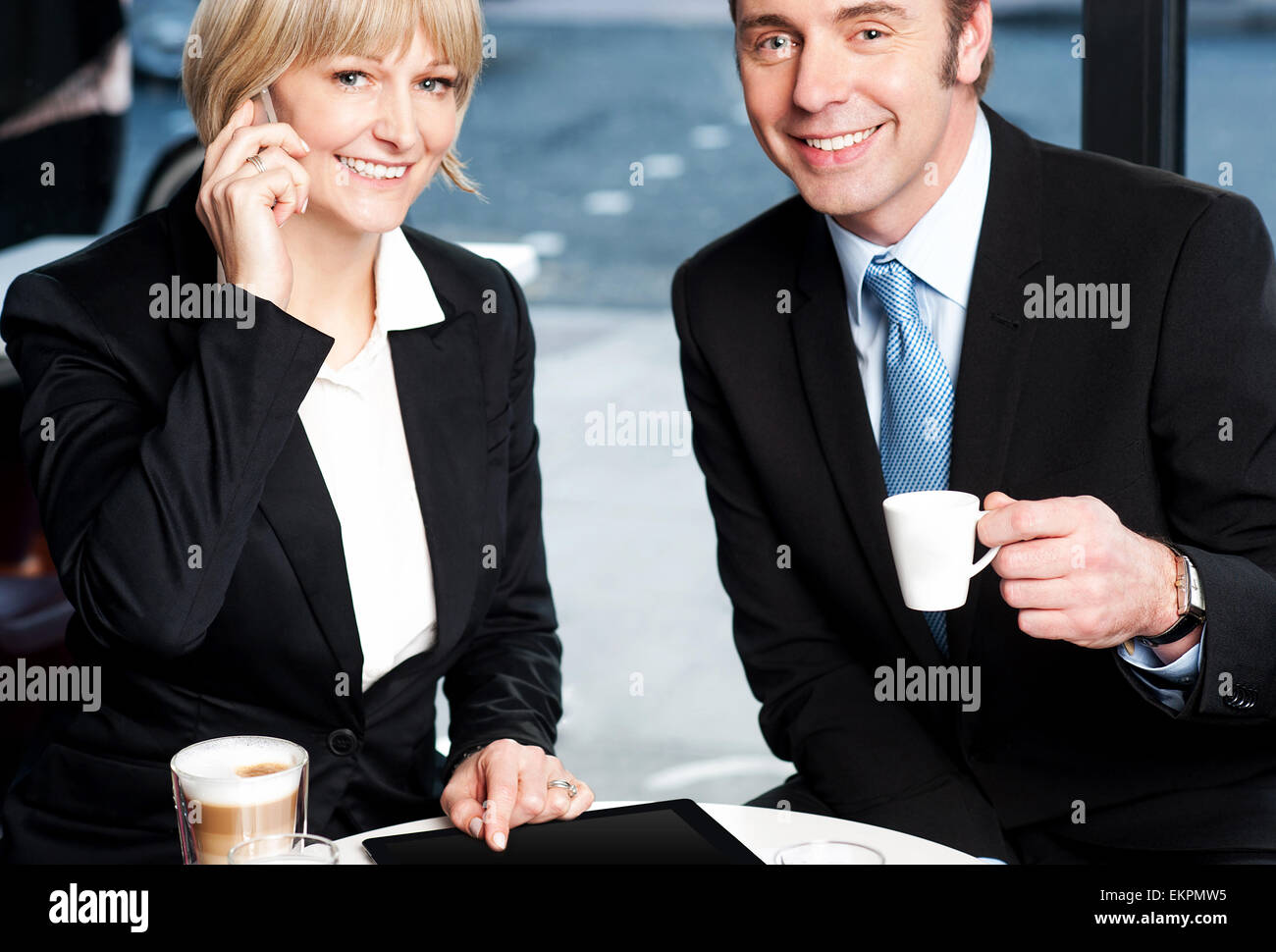 Two business executives enjoying hi-res stock photography and images ...