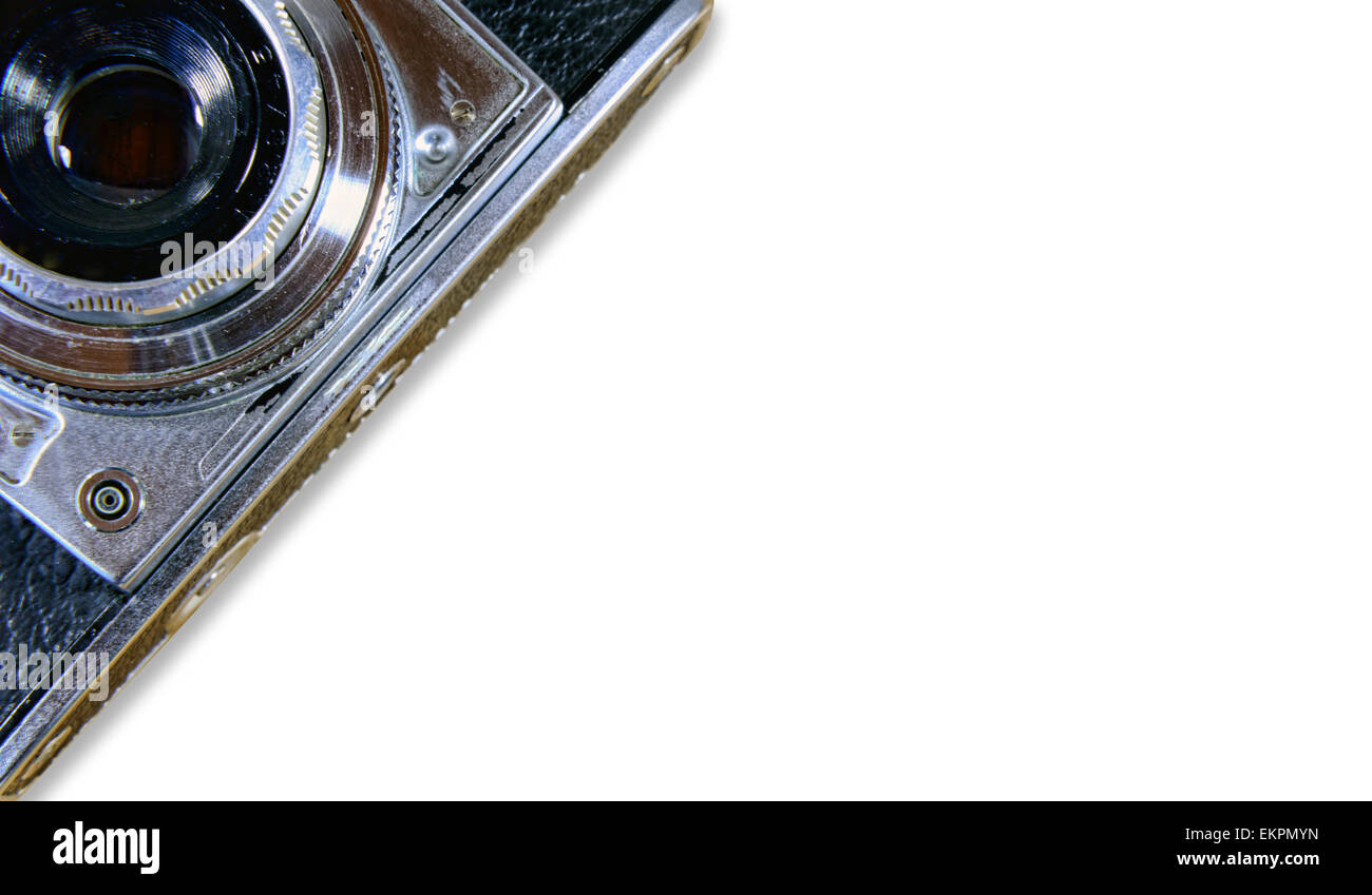 old camera on a white background Stock Photo - Alamy