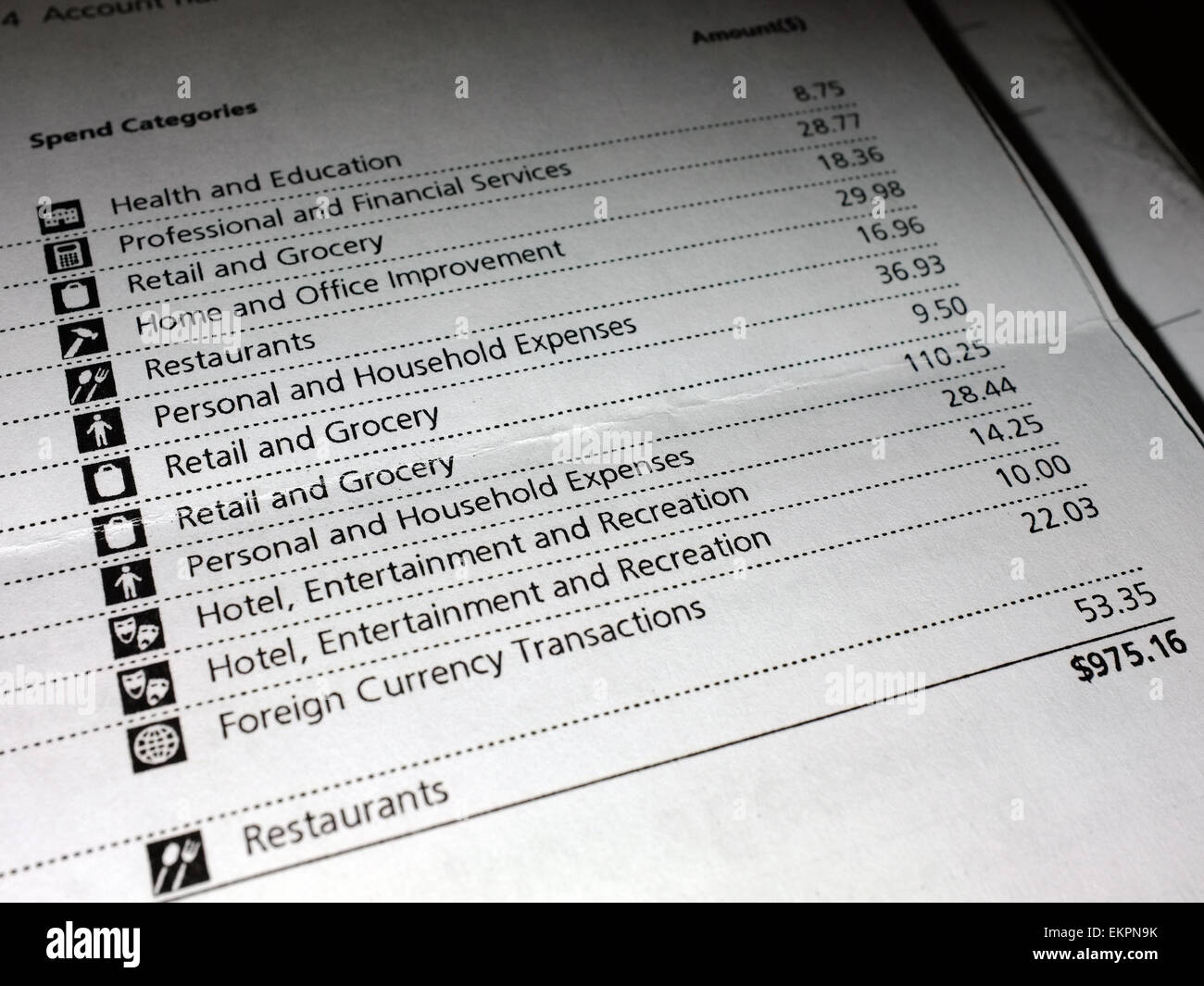 Bank statement hi-res stock photography and images - Alamy