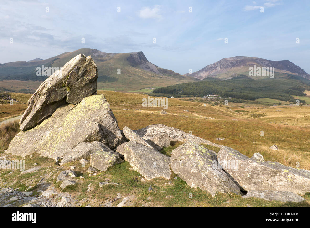 The Nantlle ridge from the Rhyd Ddu footpath to Snowdon, North Wales ...