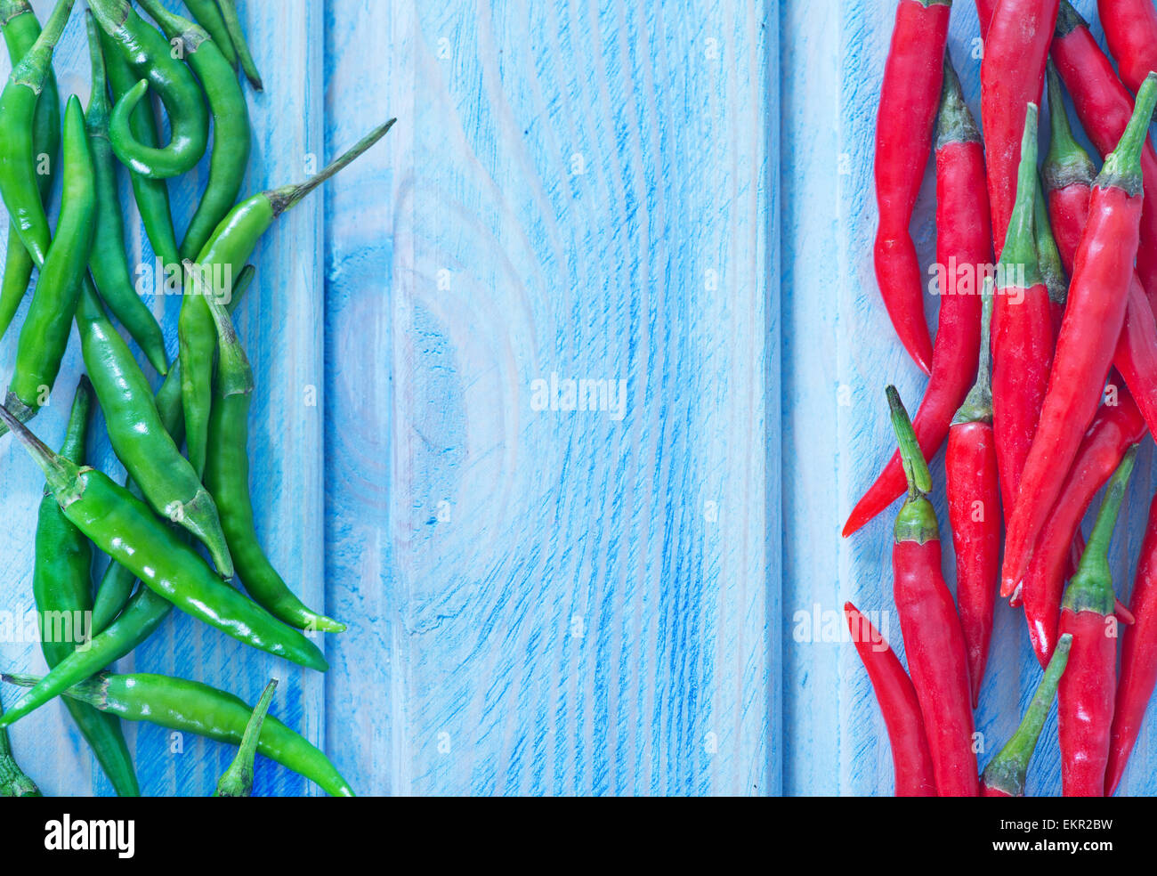 chilli pepper on the blue background, fresh chilli pepper Stock Photo ...