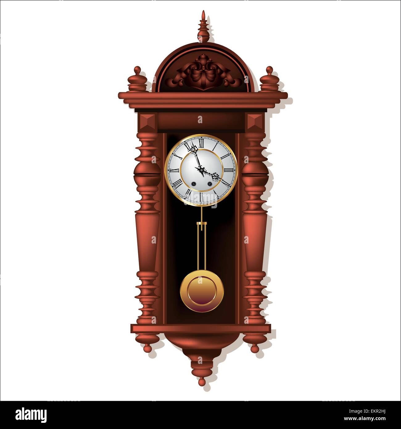 Antique clock Stock Vector Images - Alamy