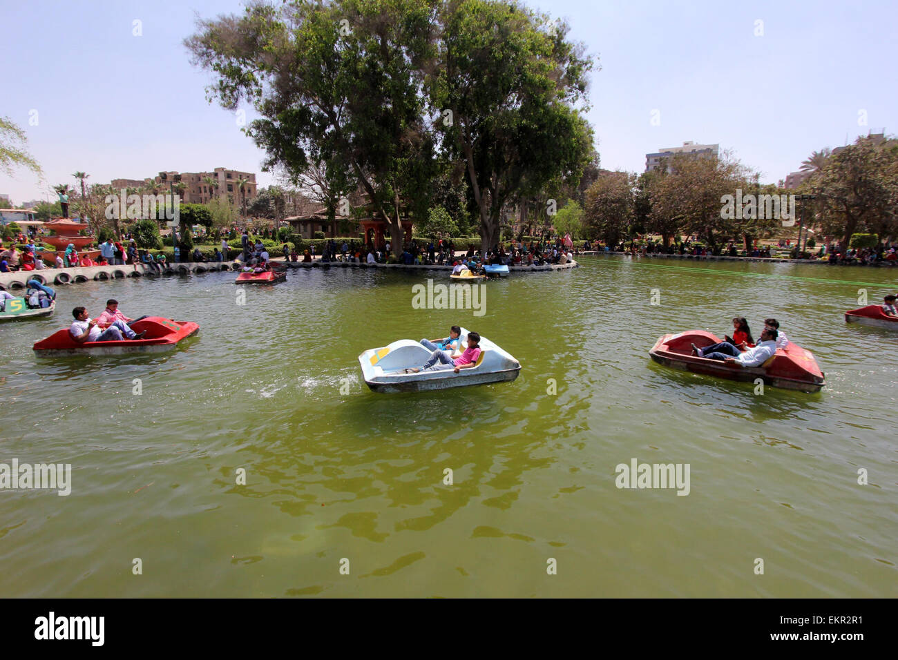 Helwan, Cairo, Egypt. 13th Apr, 2015. Egyptian children play at the ...