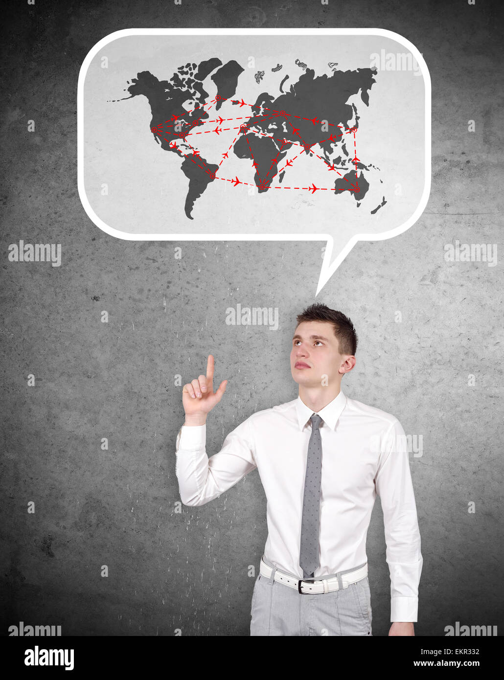 Businessman man world hi-res stock photography and images - Alamy