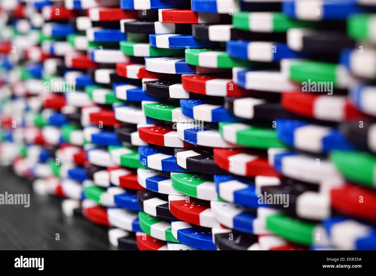 Group of color poker chips, close up Stock Photo - Alamy