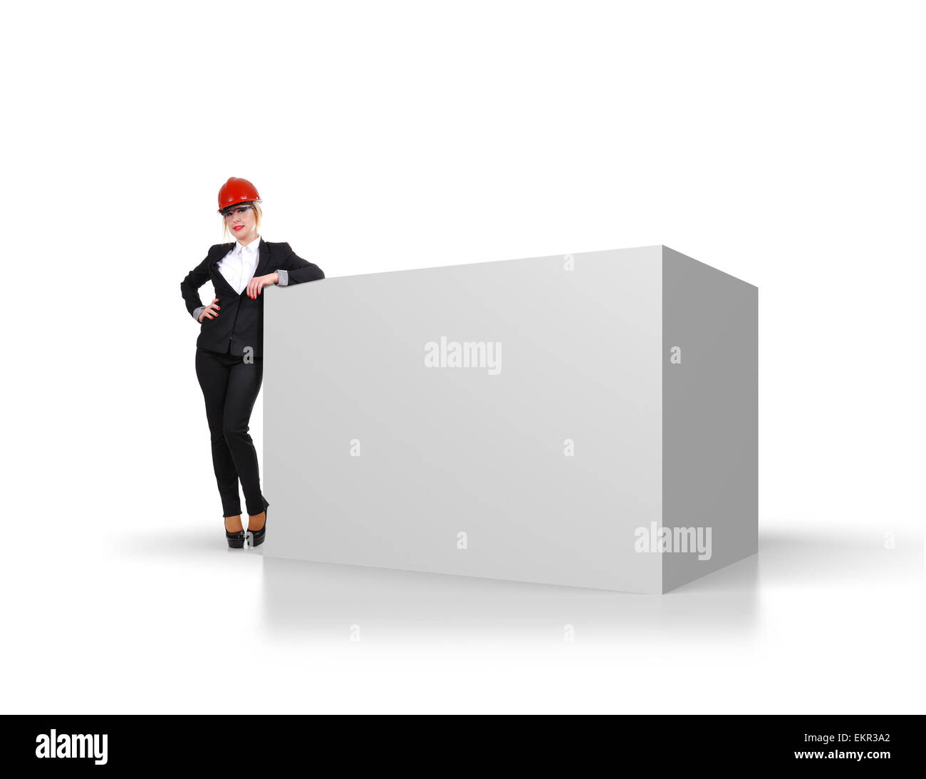 Worker standing near big cube hi-res stock photography and images - Alamy