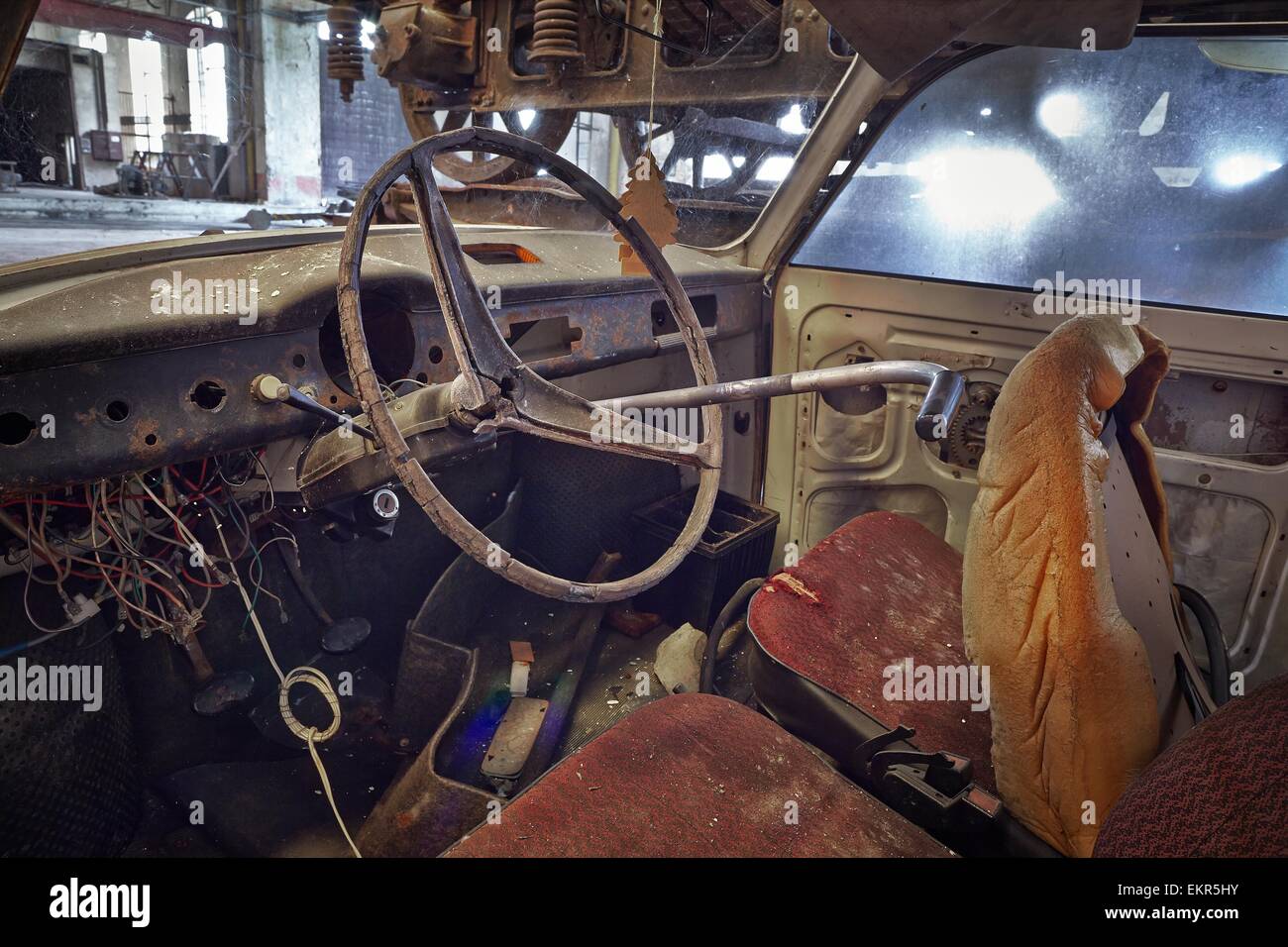 Remains of car interior hi-res stock photography and images - Alamy