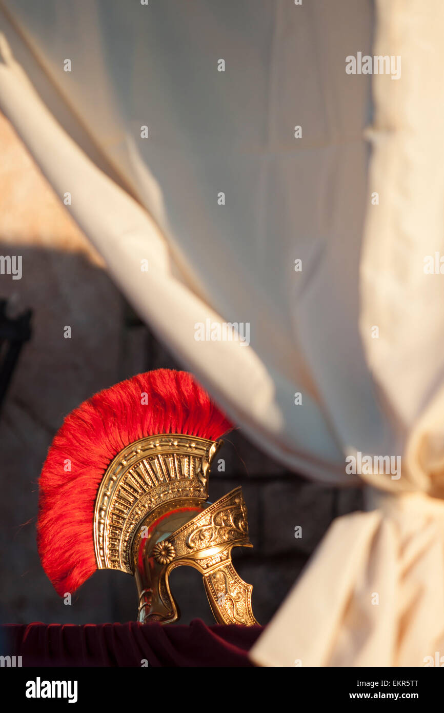 Carthaginians and Romans Festival. Roman helmet Stock Photo - Alamy