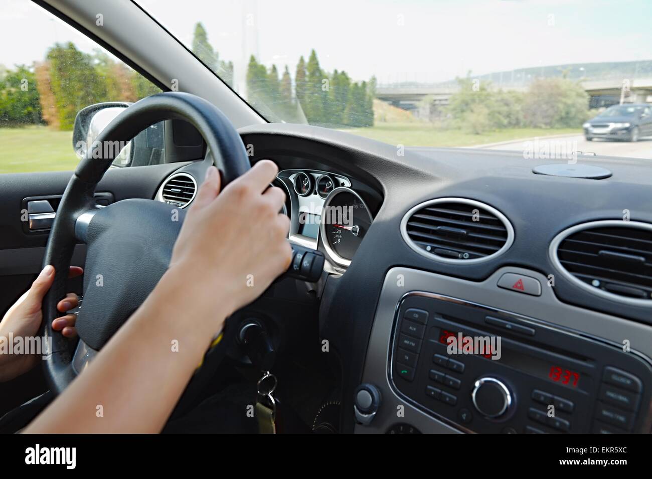 Car steering wheel motion hi-res stock photography and images - Alamy