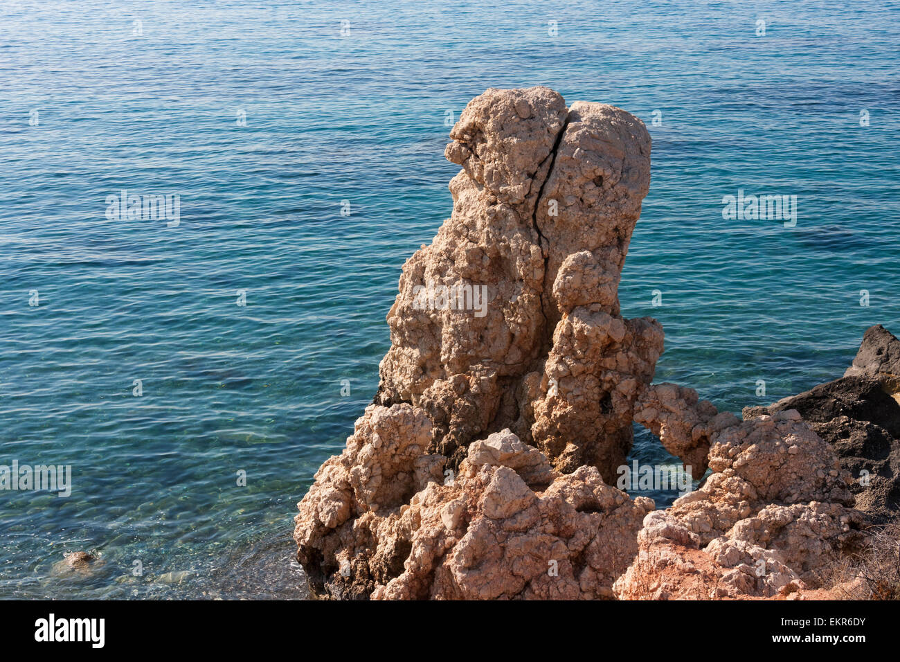 The Rock of Aphrodite in the Mediterranean, Paphos (Pafos), Republic of ...