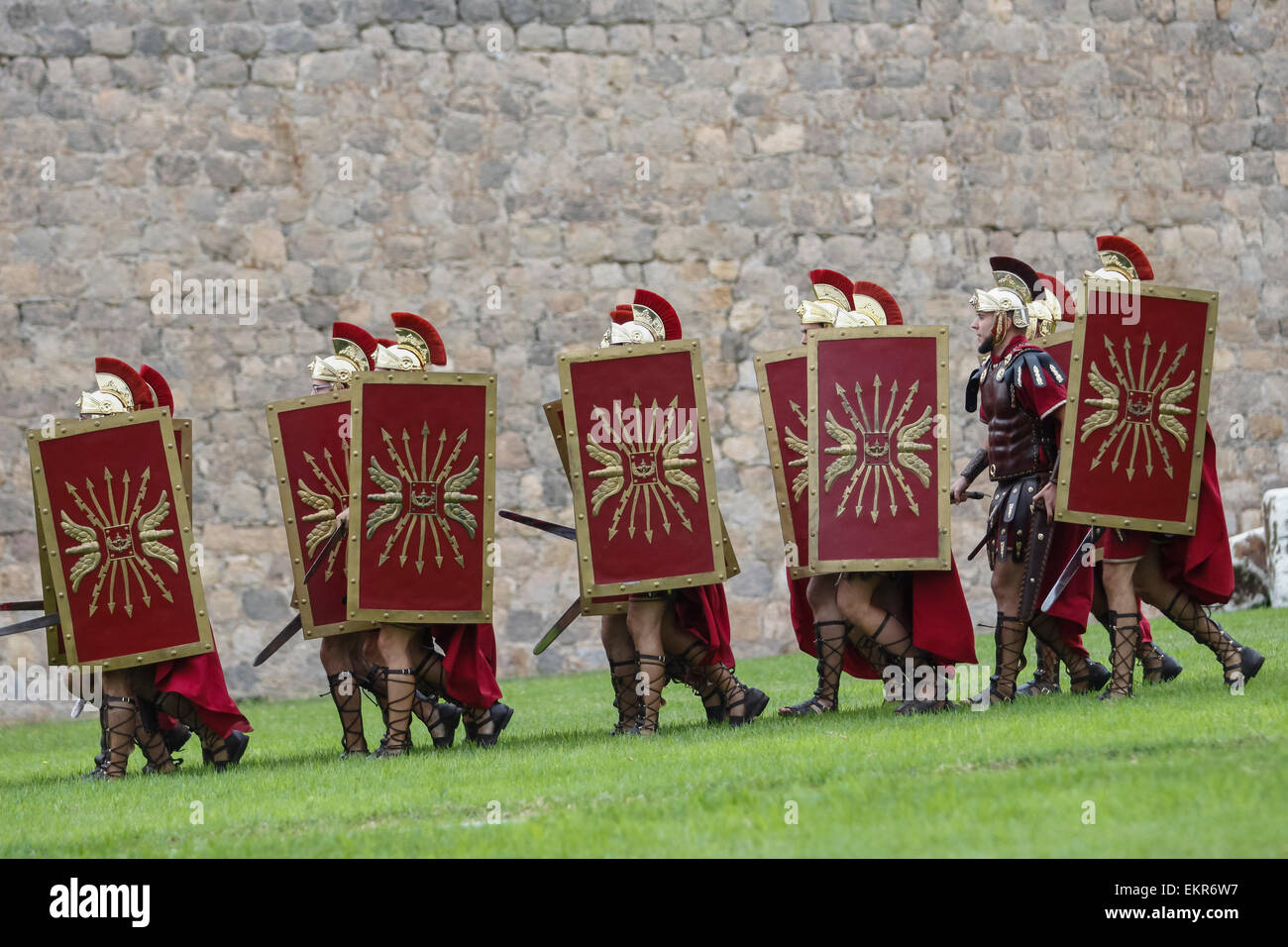 Roman Soldiers Preparing For Battle