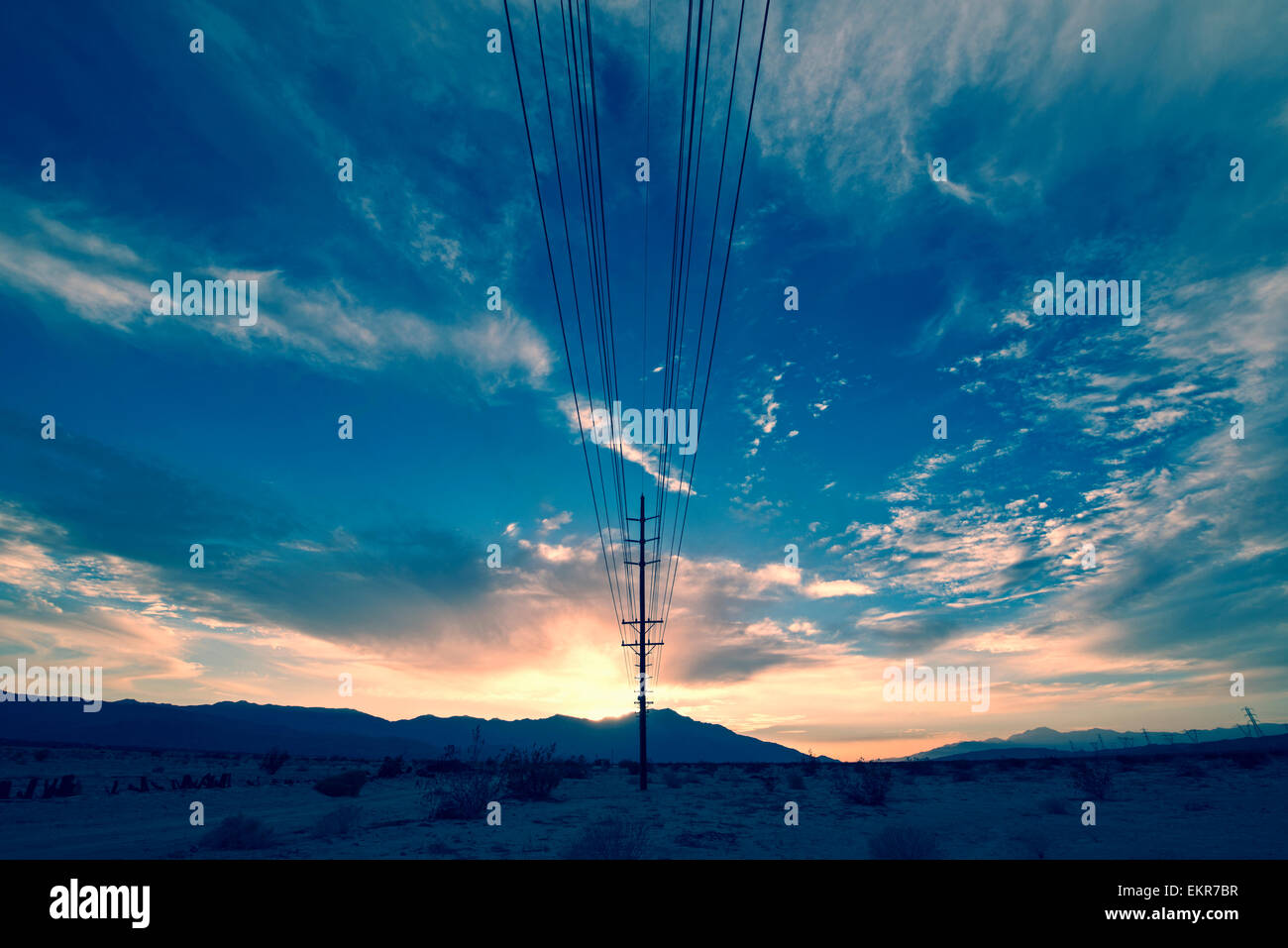 Mountain power lines hi-res stock photography and images - Alamy