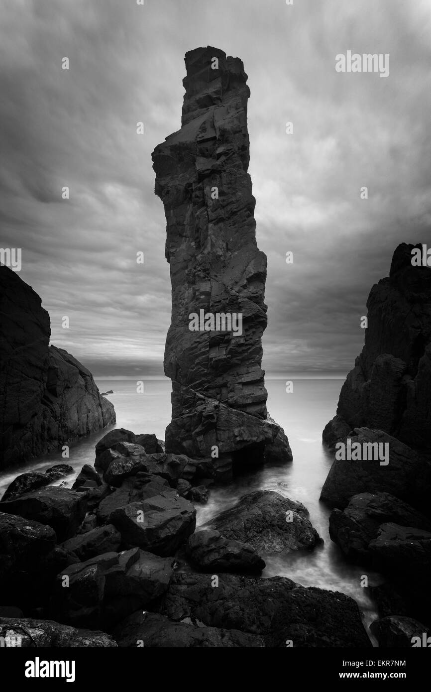 Long exposure sea stack Black and White Stock Photos & Images - Alamy