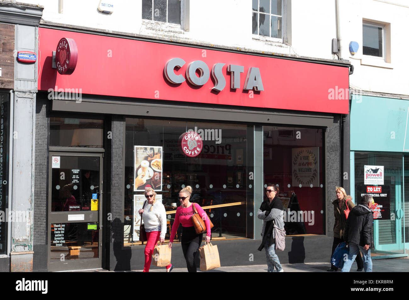 Costa Coffee shop Union Street Torquay Stock Photo - Alamy