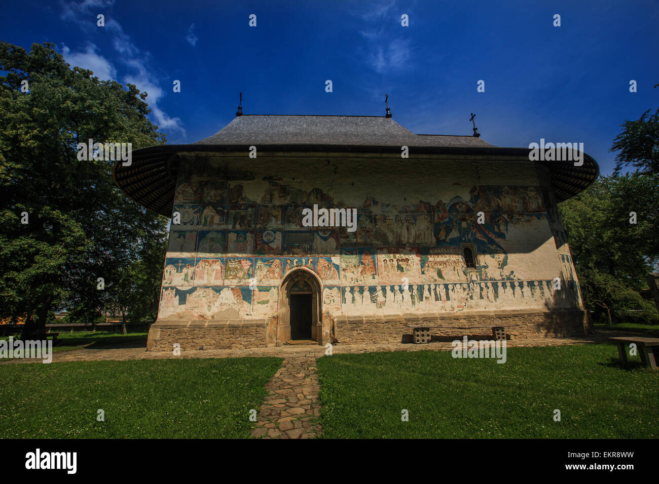 Arbore church, one of the six painted churches in northern Moldavia ...