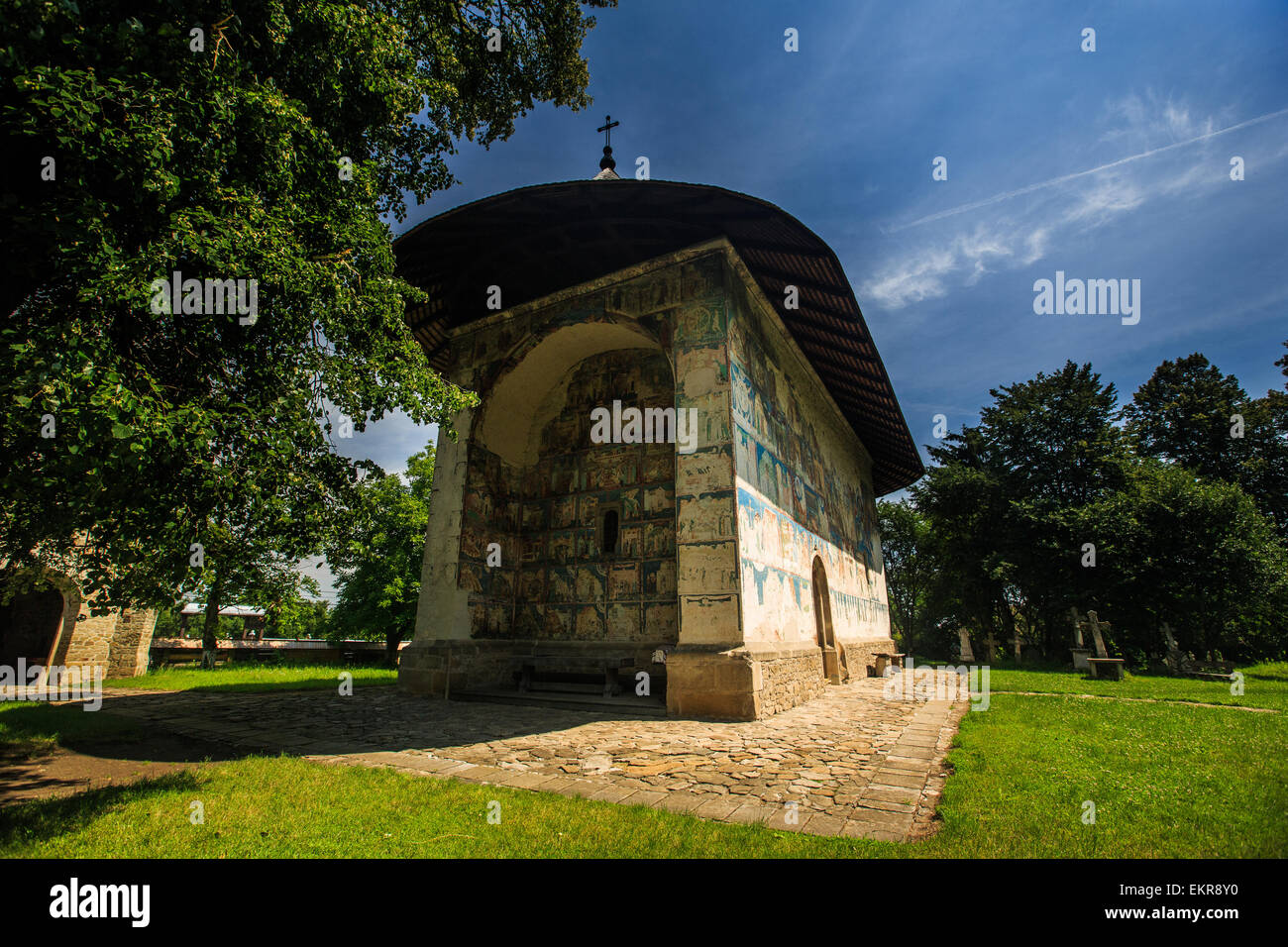 Arbore church, one of the six painted churches in northern Moldavia ...