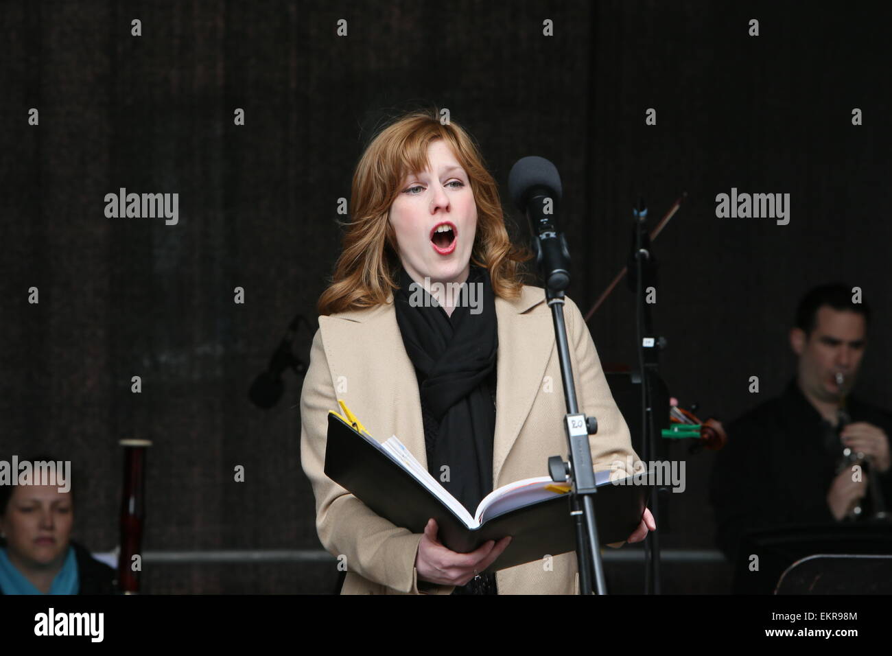 Dublin, Ireland. 13th April, 2015. Soprano Colette Boushell during the ...